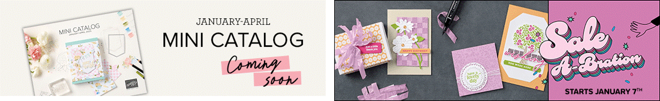 Stampin' Up! Mini Catalog and Sale-A-Bration Launch January 7th! - Sue Lieberman, Stampin' Up ...